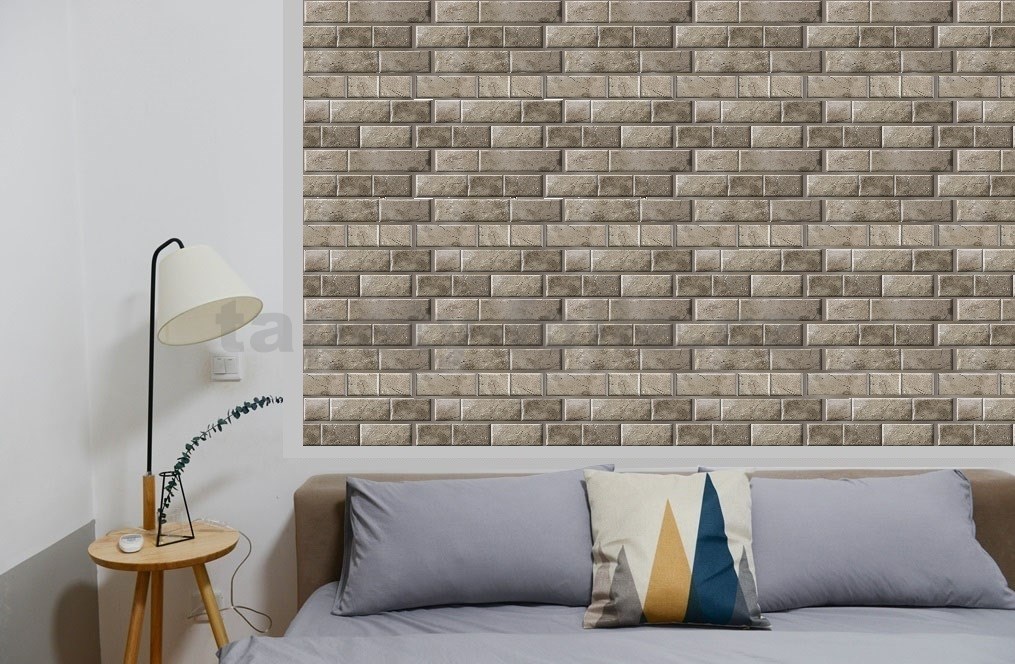 Samolepiace PVC 3D panely rozmer 30 x 30 cm, 3D tehla sivá | tapety ...